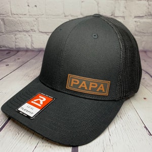 PAPA PATCH HAT, Richardson Flex Fit, Fitted Hat, Pops Hat, Custom Hat ...