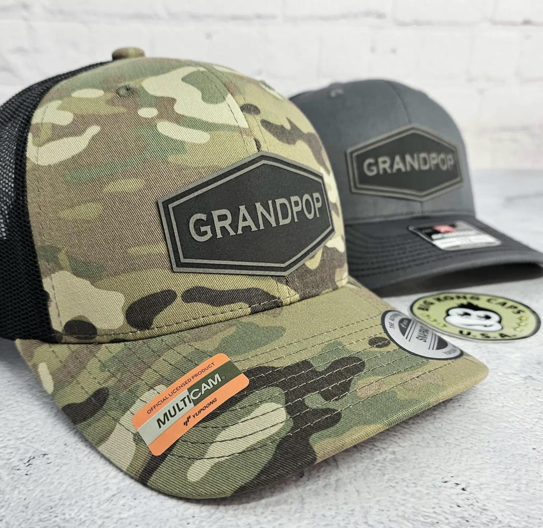 Grandpop Hat, Custom Grand Pop Cap, Personalized Name Hats, Camo Hat ...