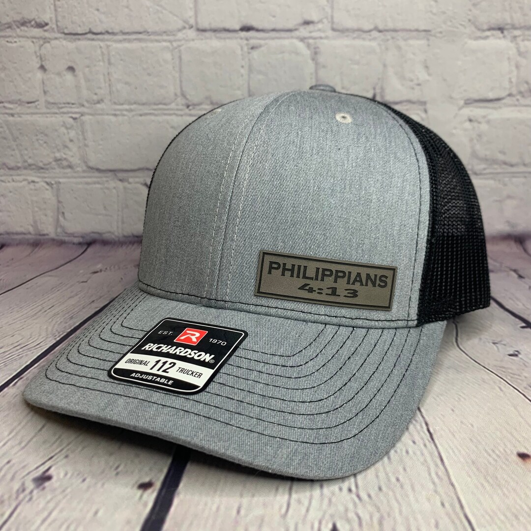Philippians 4:13 Hats, Custom Text HAT, Custom Bible Verse Hat, Faith ...