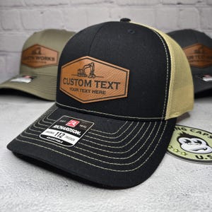 Custom Excavator Patch Hat, Construction Company Hats, Personalized ...