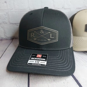 Custom Wedding Anniversary Couples Hats With Personalized Initials and ...