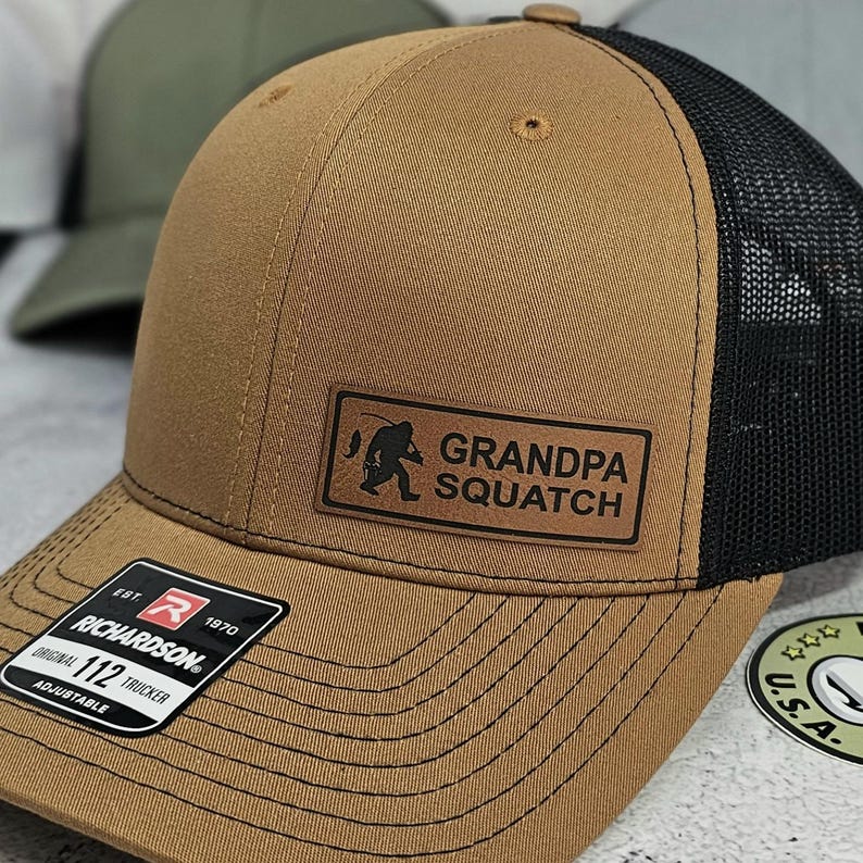 Grandpa Squatch Bigfoot Hat, Funny Sasquatch Cap, Bigfoot Lovers Gift ...