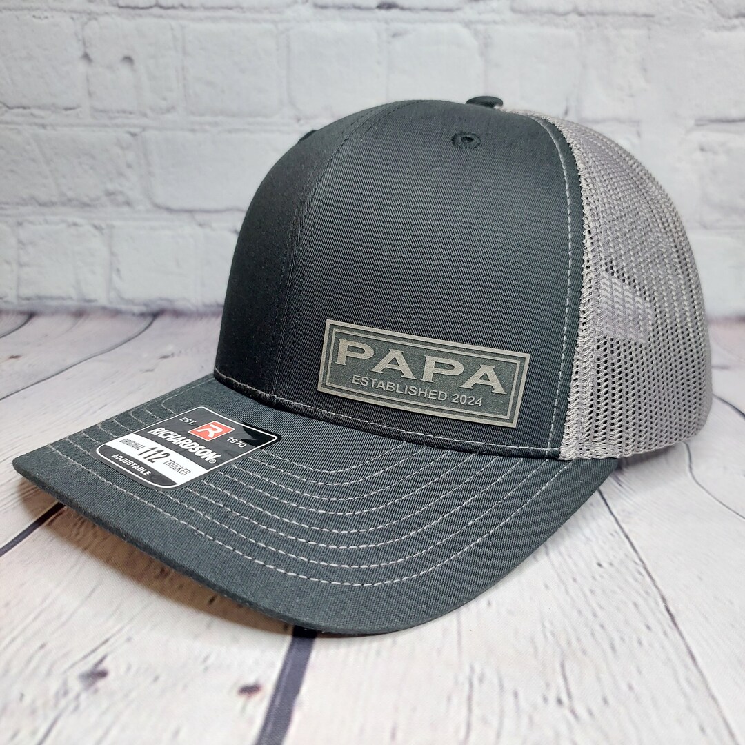 Custom Papa Patch Hat: Customizable Established Year Personalized Gifts ...