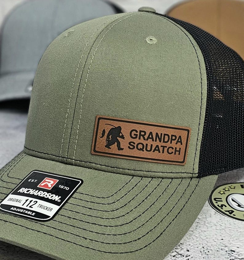Grandpa Squatch Bigfoot Hat, Funny Sasquatch Cap, Bigfoot Lovers Gift ...