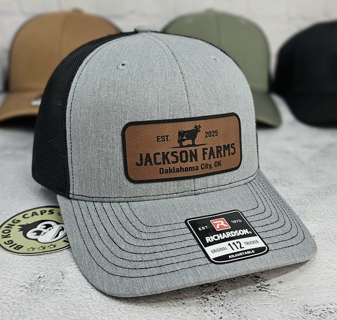Custom Dairy Cow Farm Hat, Dairy Cow Farmer Hats, Custom Text Family ...