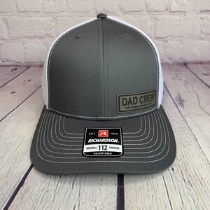 Side DAD CREW EST. Any Year Trucker Hat, Dad Patch Cap, New Dad ...