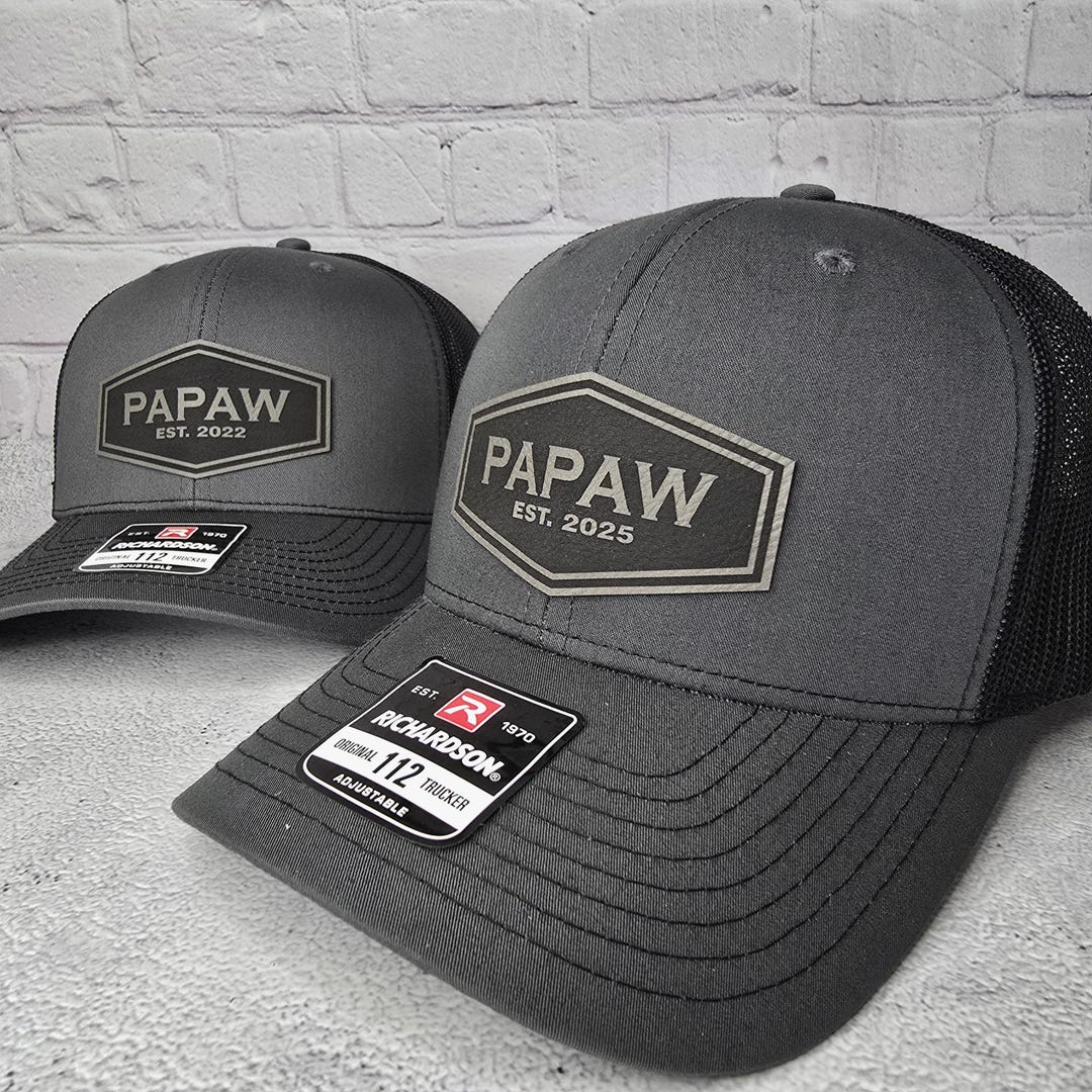 PAPAW HAT, Custom Text Papaw Cap, Customizable Year, Pregnancy Announcement Gifts, Birthday ...