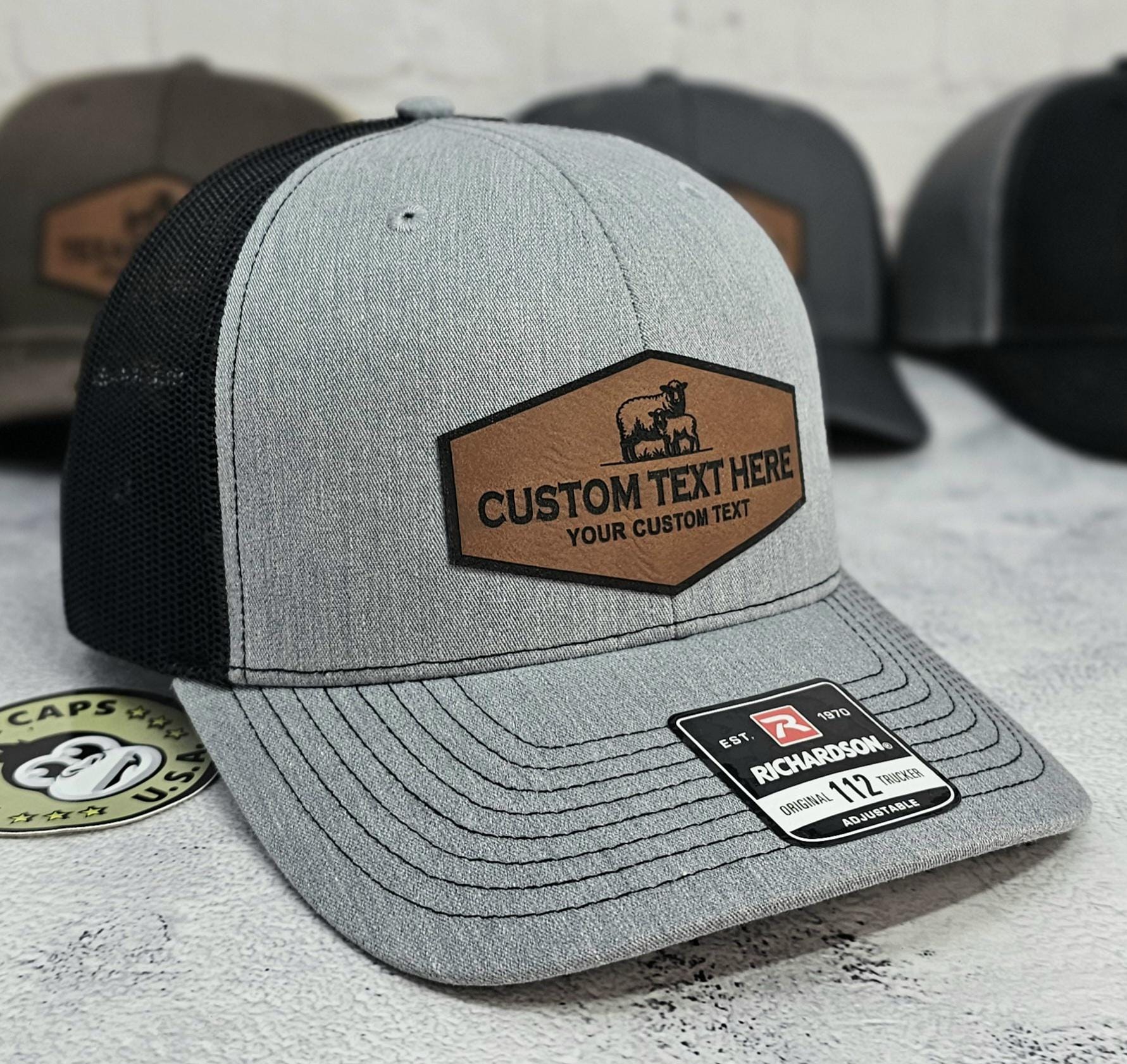 Sheep Farm Custom Hats, Personalized Lamb Ewe Ranch Hat, Sheep Farmers ...