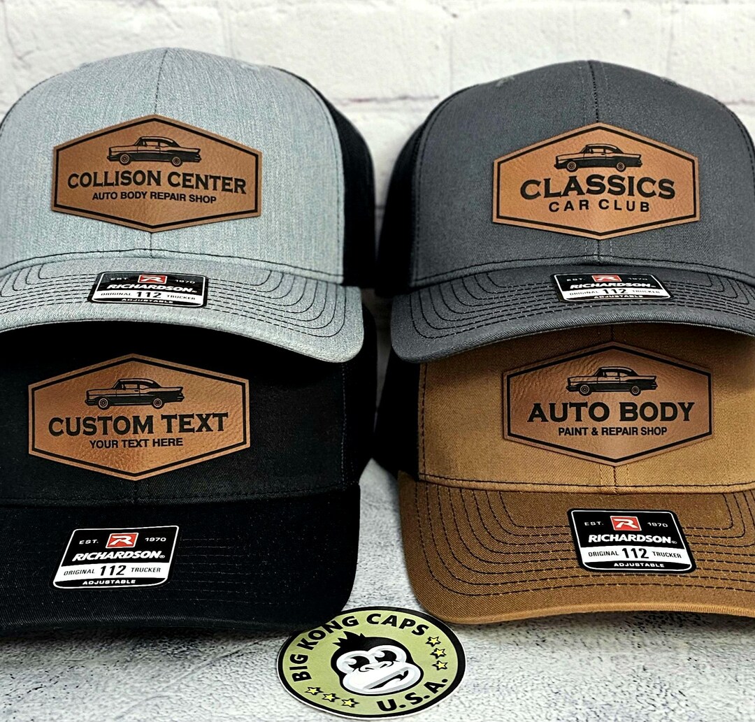 Classic Car Hat, Custom Text Car Club Hats, Personalized Business Name ...