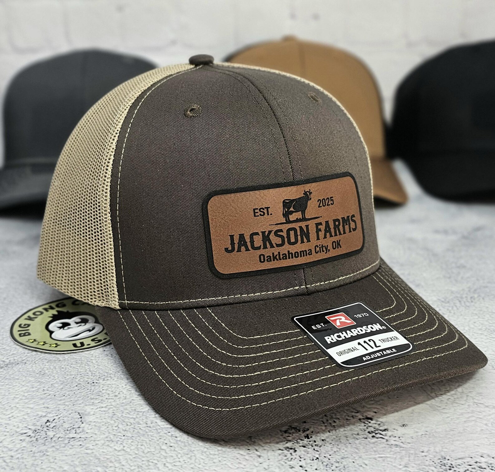 Custom Dairy Cow Farm Hat, Dairy Cow Farmer Hats, Custom Text Family ...