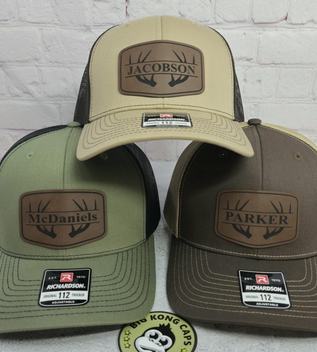 Custom Text Trucker Hats, Personalized Last Name Caps, Couples Gifts ...