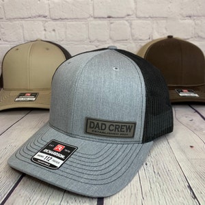Side DAD CREW EST. Any Year Trucker Hat, Dad Patch Cap, New Dad ...