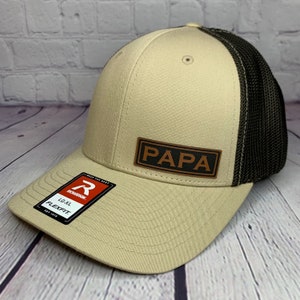 PAPA PATCH HAT, Richardson Flex Fit, Fitted Hat, Pops Hat, Custom Hat ...