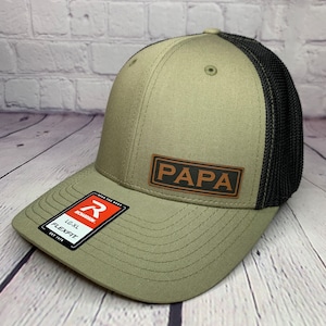 PAPA PATCH HAT, Richardson Flex Fit, Fitted Hat, Pops Hat, Custom Hat ...