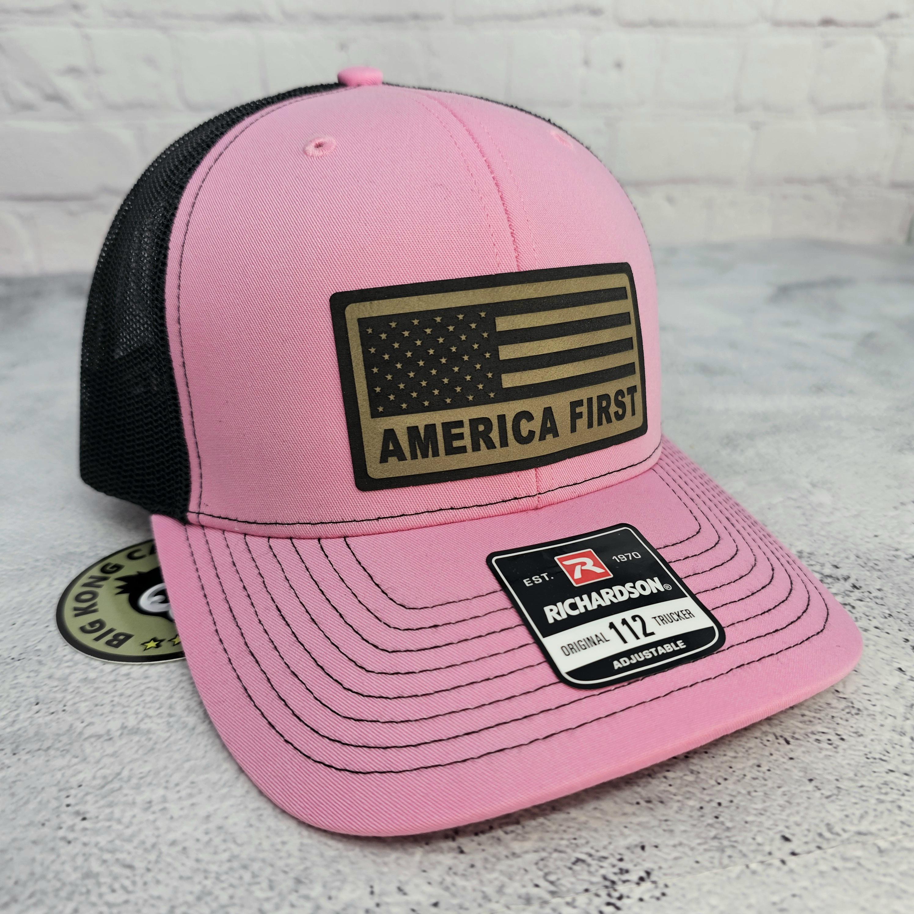 America First Hat, Patriotic USA Flag Trucker Cap, America First Flag ...