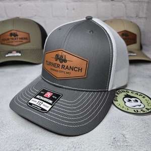 Custom Farm Tractor Hats, Custom Text Ranch Hats, Personalized Farmer ...