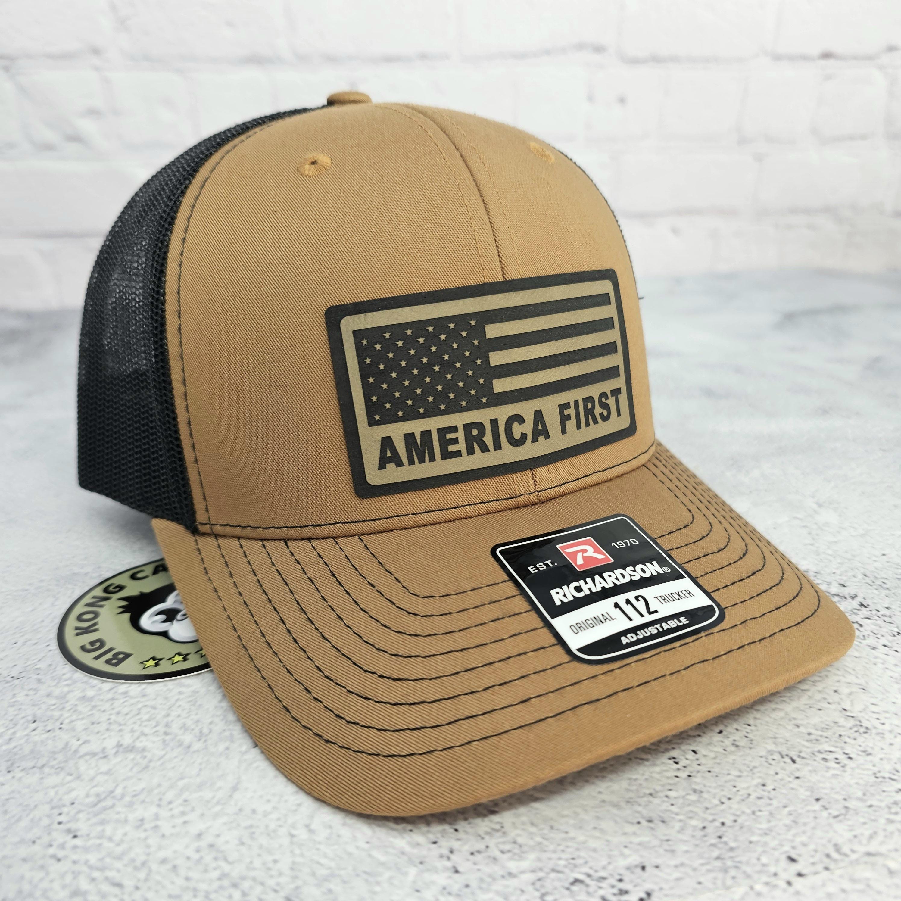 America First Hat, Patriotic USA Flag Trucker Cap, America First Flag ...