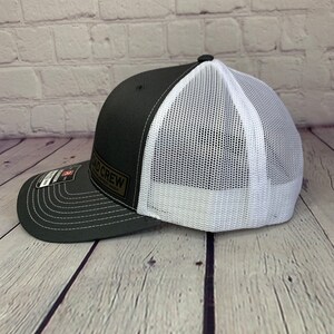 Side DAD CREW EST. Any Year Trucker Hat, Dad Patch Cap, New Dad ...