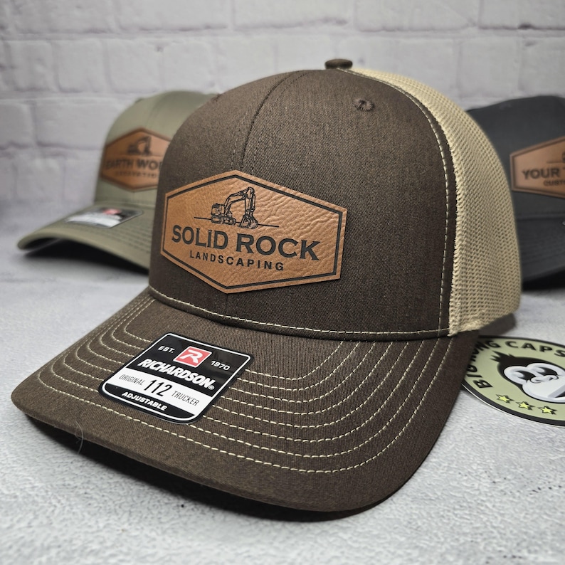 Custom Excavator Patch Hat, Construction Company Hats, Personalized ...