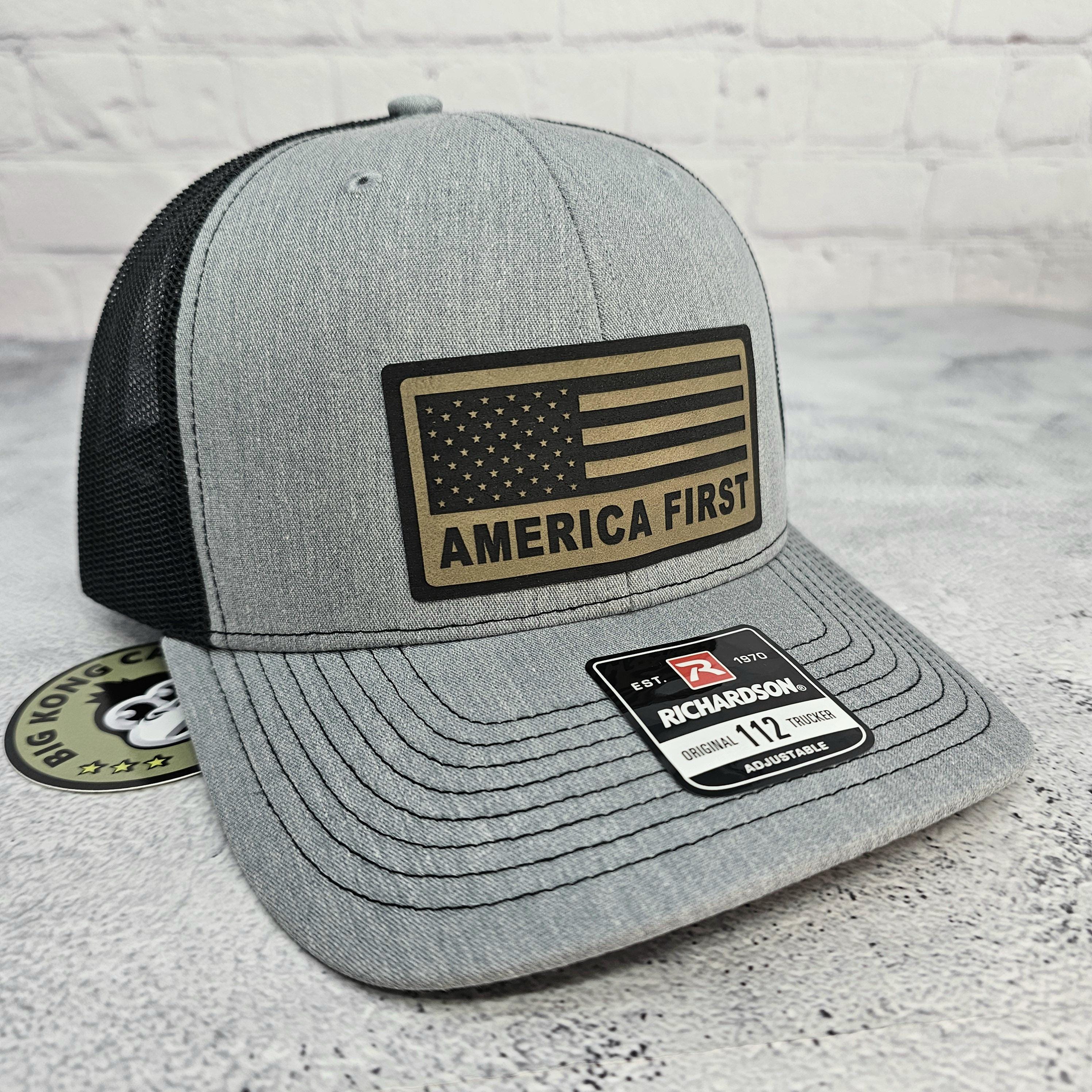 America First Hat, Patriotic USA Flag Trucker Cap, America First Flag ...