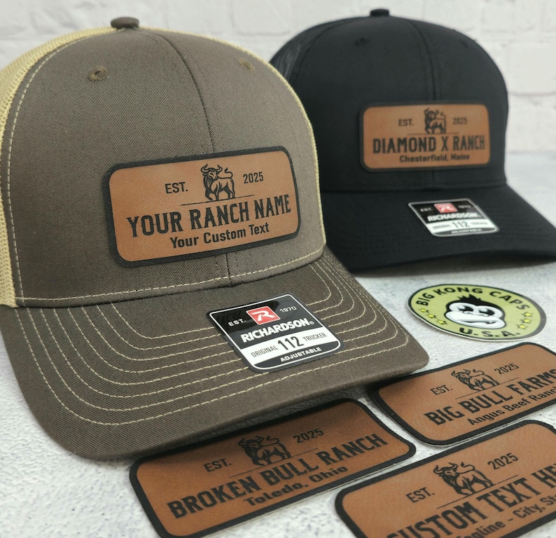 Custom Cattle Ranch Hats, Angus Bull Rancher Hat, Personalized ...