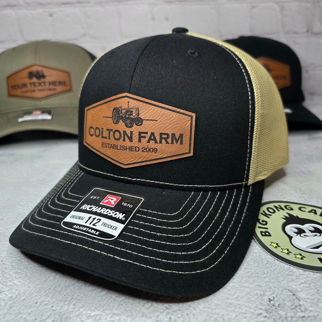 Custom Farm Tractor Hats, Custom Text Ranch Hats, Personalized Farmer ...