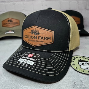 Custom Farm Tractor Hats, Custom Text Ranch Hats, Personalized Farmer ...