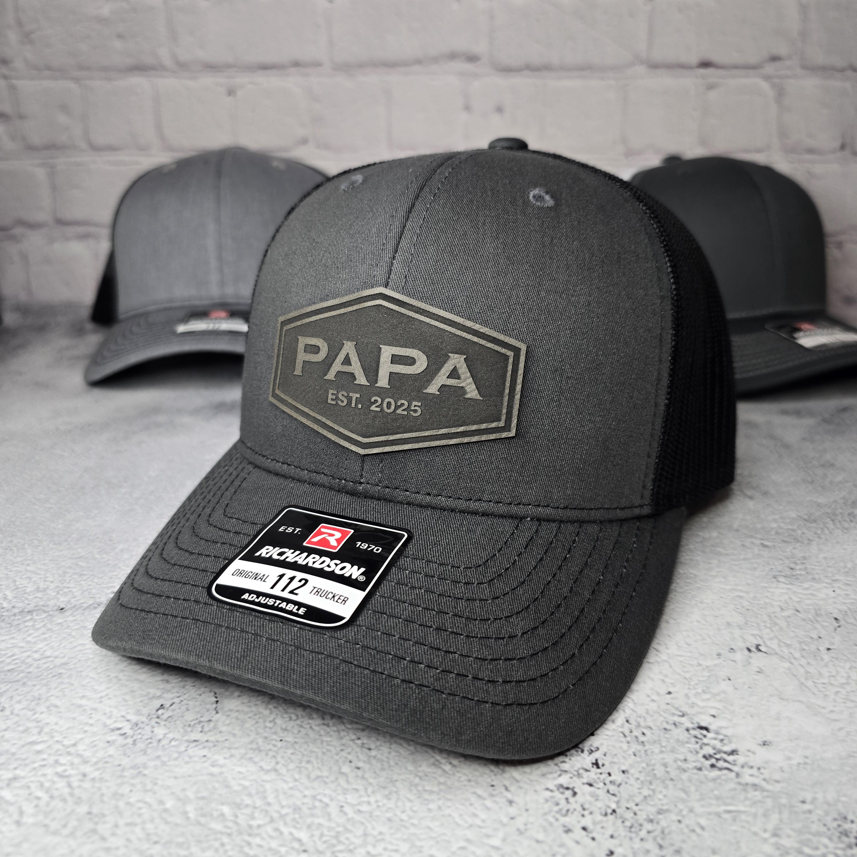 Custom Papa Hat With Custom EST. Year and Personalized Text. Richardson ...