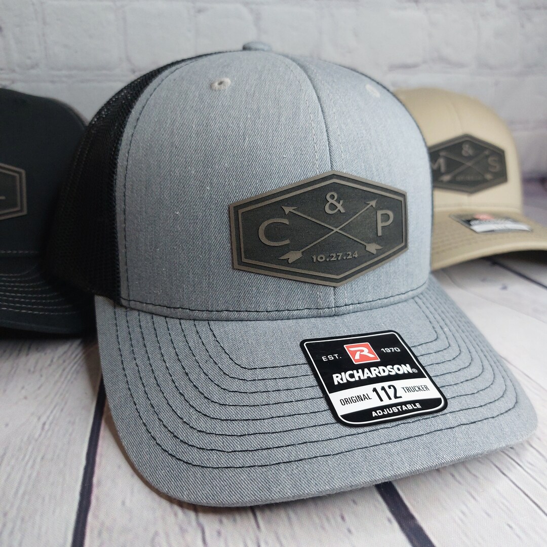 Custom Wedding Anniversary Couples Hats With Personalized Initials and ...