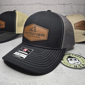 Custom Excavator Patch Hat, Construction Company Hats, Personalized ...