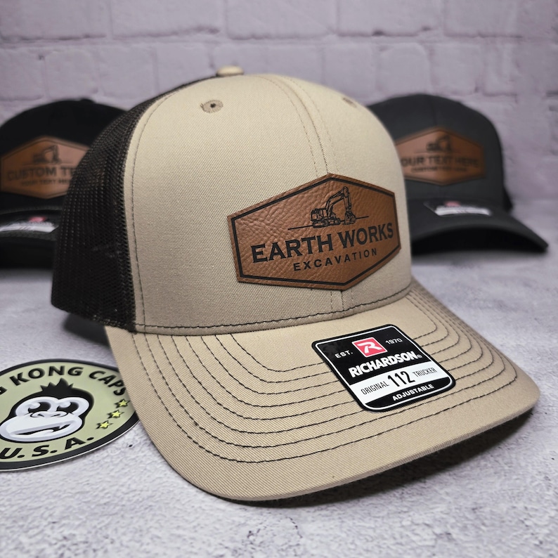 Custom Excavator Patch Hat, Construction Company Hats, Personalized ...