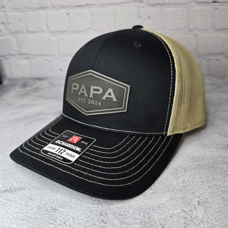 Custom Papa Hat With Custom EST. Year and Personalized Text. Richardson ...