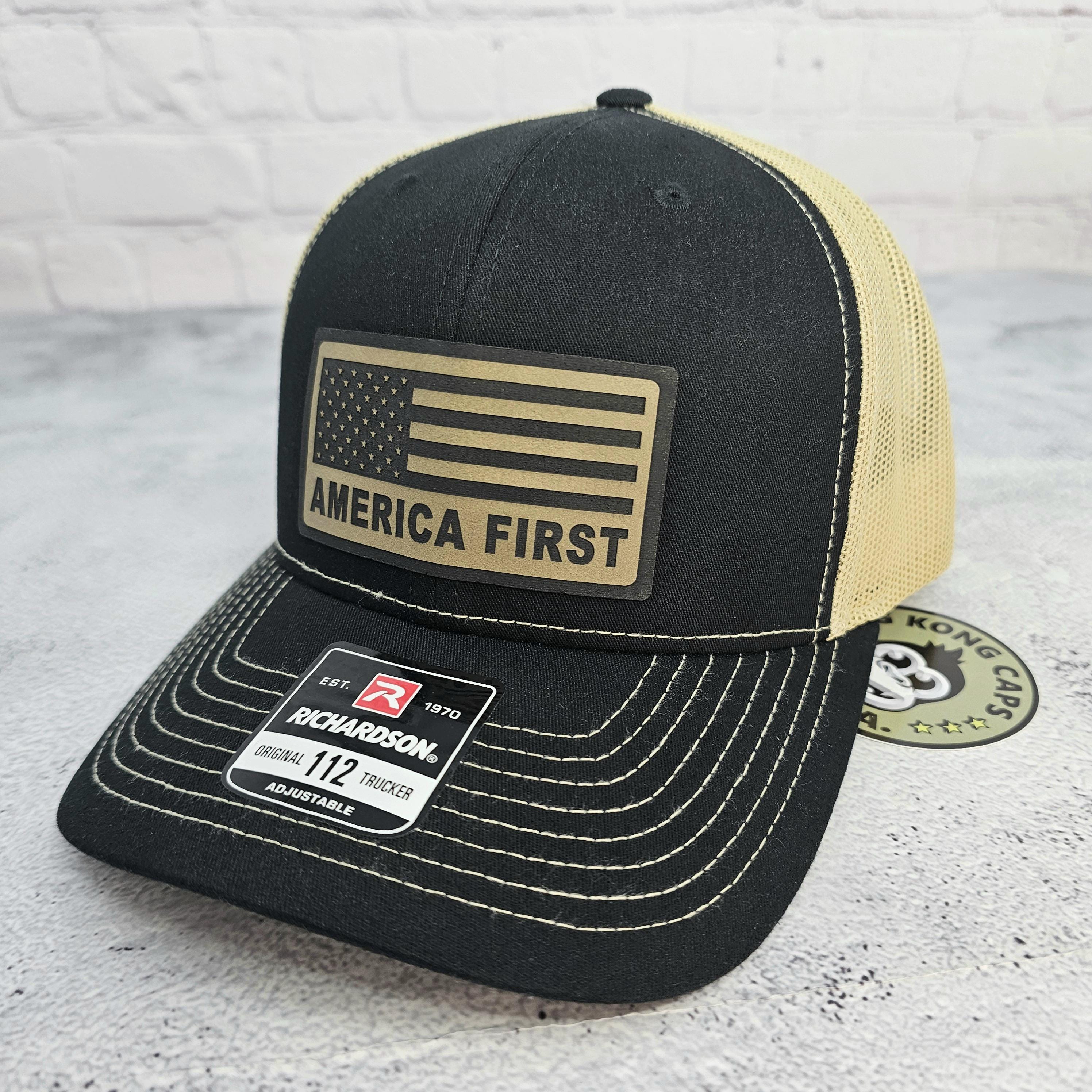America First Hat, Patriotic USA Flag Trucker Cap, America First Flag ...