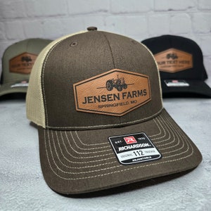 Custom Farm Tractor Hats, Custom Text Ranch Hats, Personalized Farmer ...