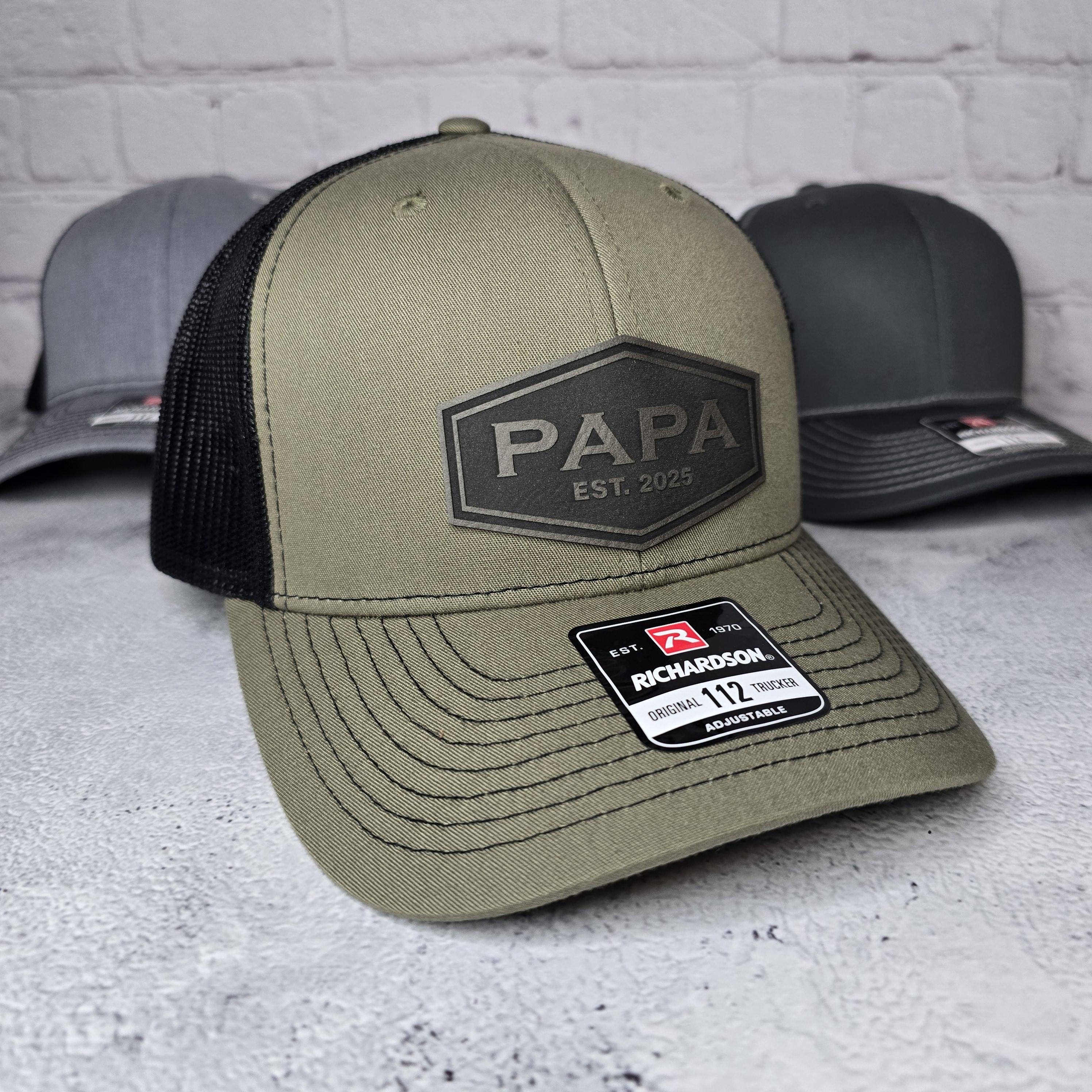 Custom Papa Hat With Custom EST. Year and Personalized Text. Richardson ...