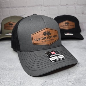 Custom Farm Tractor Hats, Custom Text Ranch Hats, Personalized Farmer ...