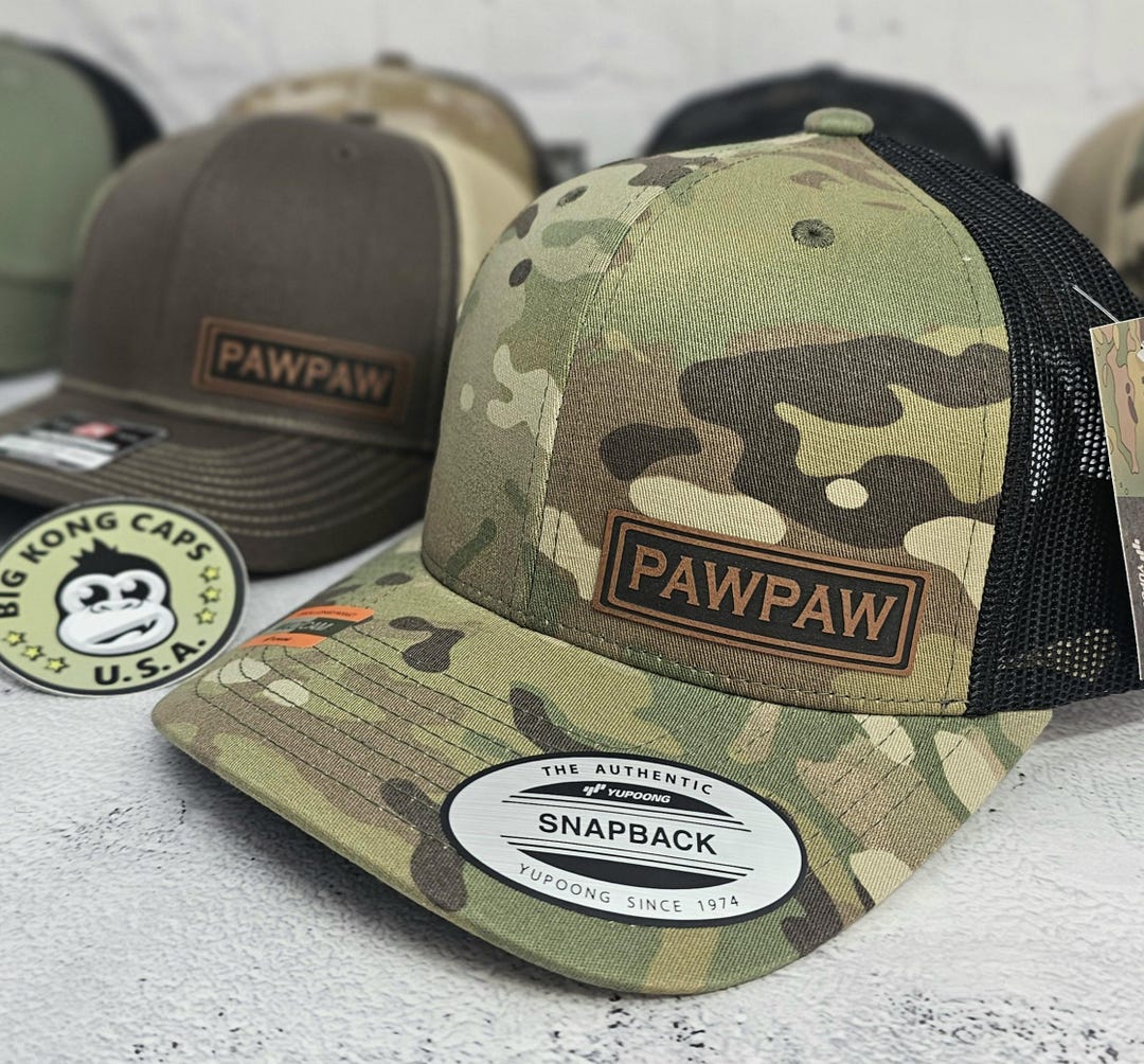 PAWPAW Hat, Custom Camo Patch Hats, Personalized Caps, Gifts for Pawpaw ...