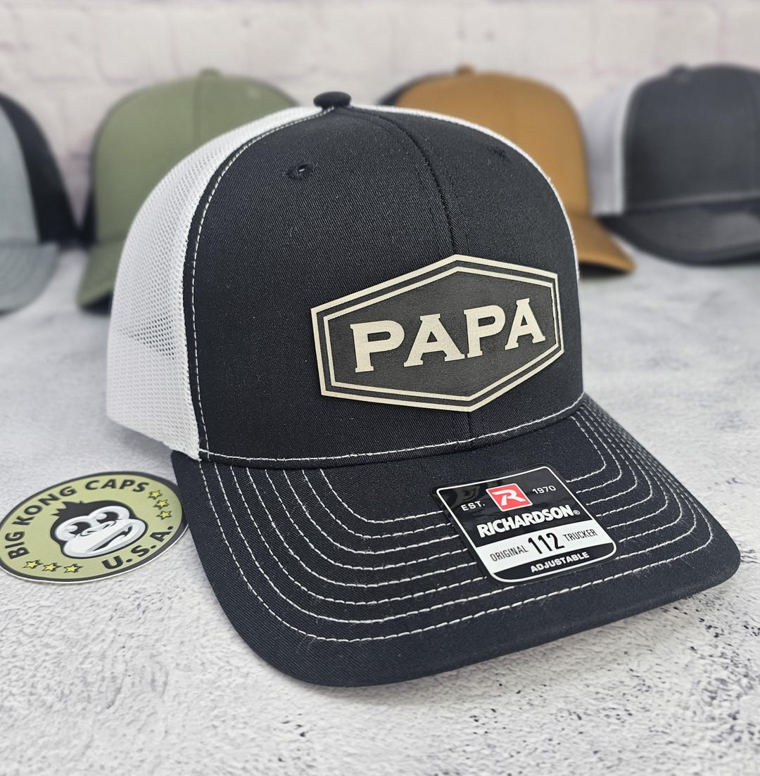 Custom Papa Patch Hat: Customizable Papa Baseball Caps, Papa Birthday ...