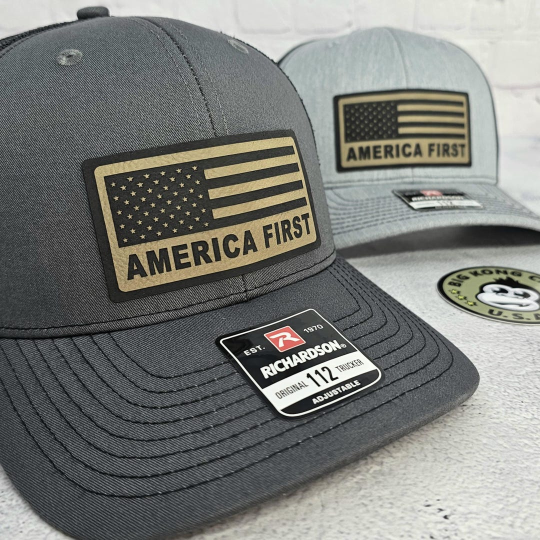 America First Hat, Patriotic USA Flag Trucker Cap, America First Flag ...