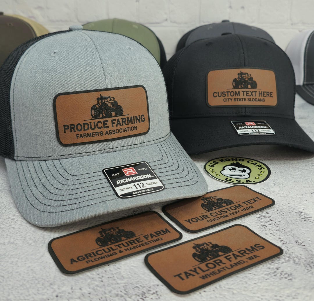 Custom Farm Name Hats, Personalized Text Tractor Caps, Farming Business ...