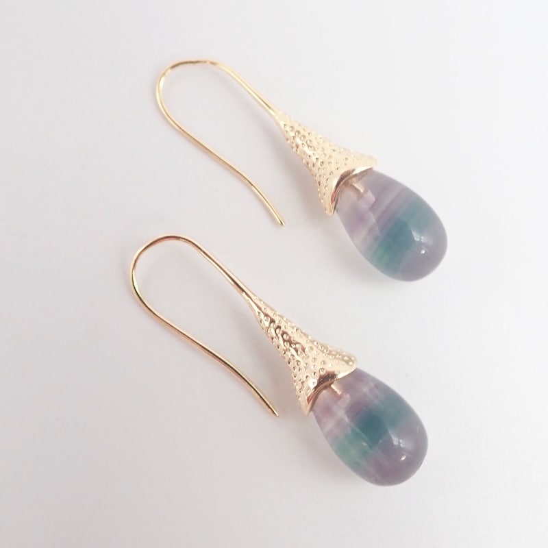 Fluorite Earrings - Etsy