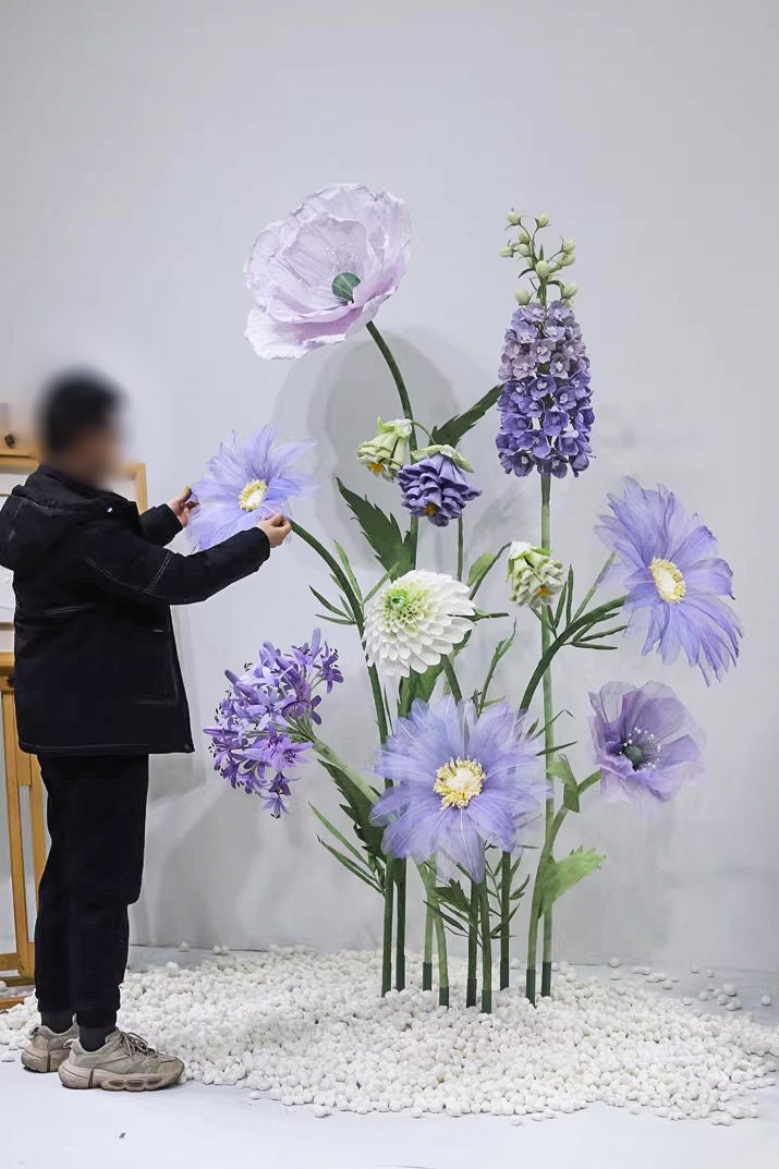 Royal Lavender Splendor Handcrafted Flower Set- Event/party/wedding ...