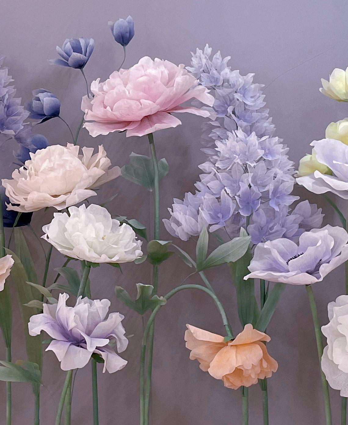 Freestanding Giant Silk Flower Sculpture Set - Parties/wedding Floral ...