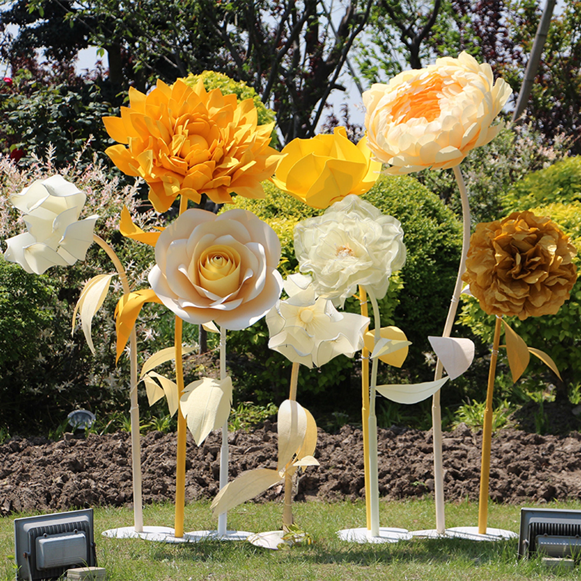 Free-standing Giant Flower Set - Parties/wedding Floral Decor- Retail ...