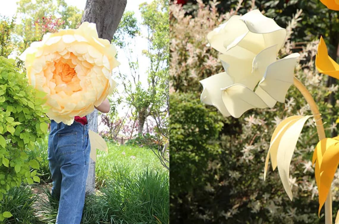 Free-standing Giant Flower Set Parties/wedding Floral Decor Retail ...