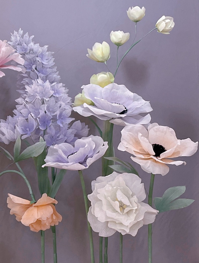 Freestanding Giant Silk Flower Sculpture Set - Parties/wedding Floral ...
