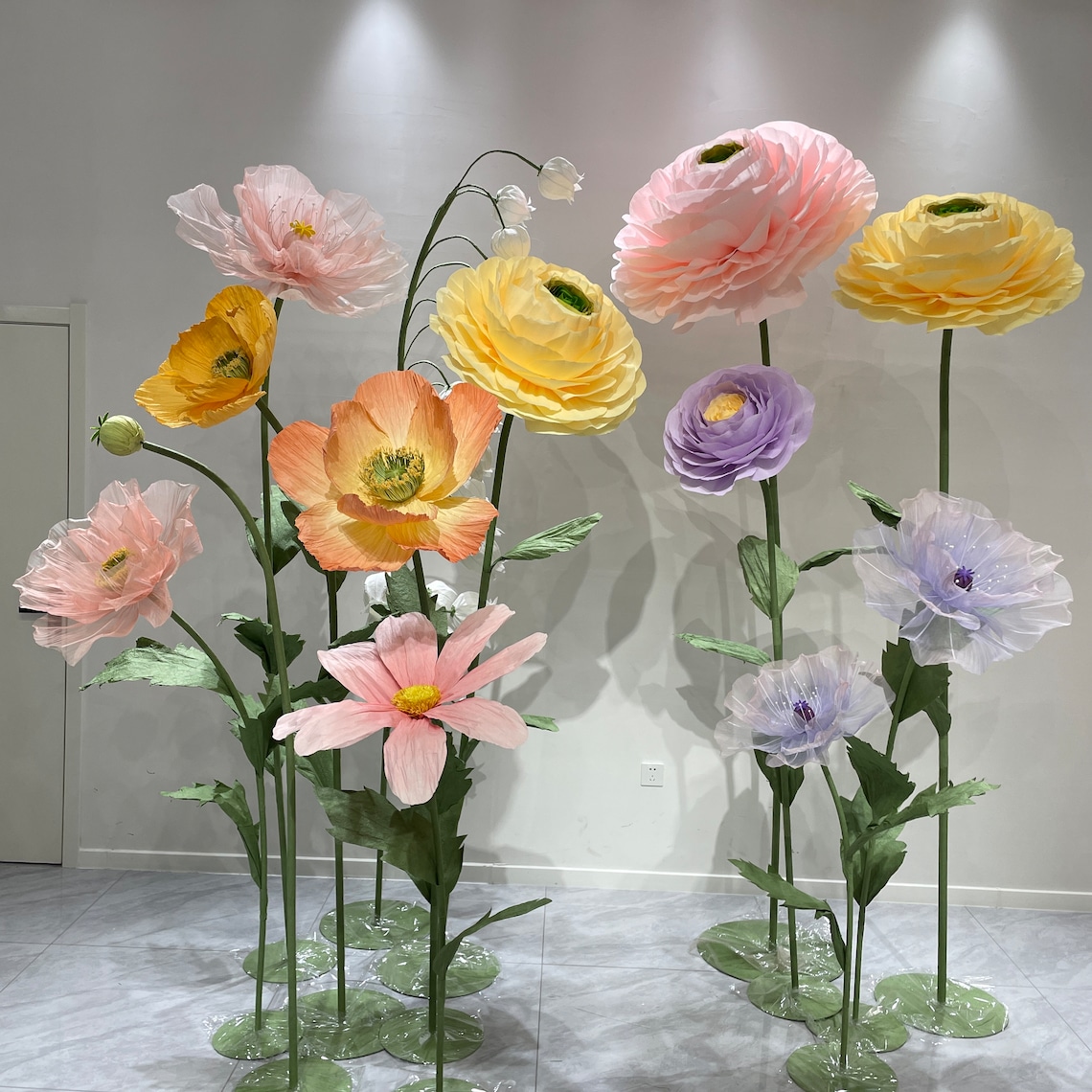 Giant Freestanding Spring/summer Flower Sculpture Set -wedding/event ...