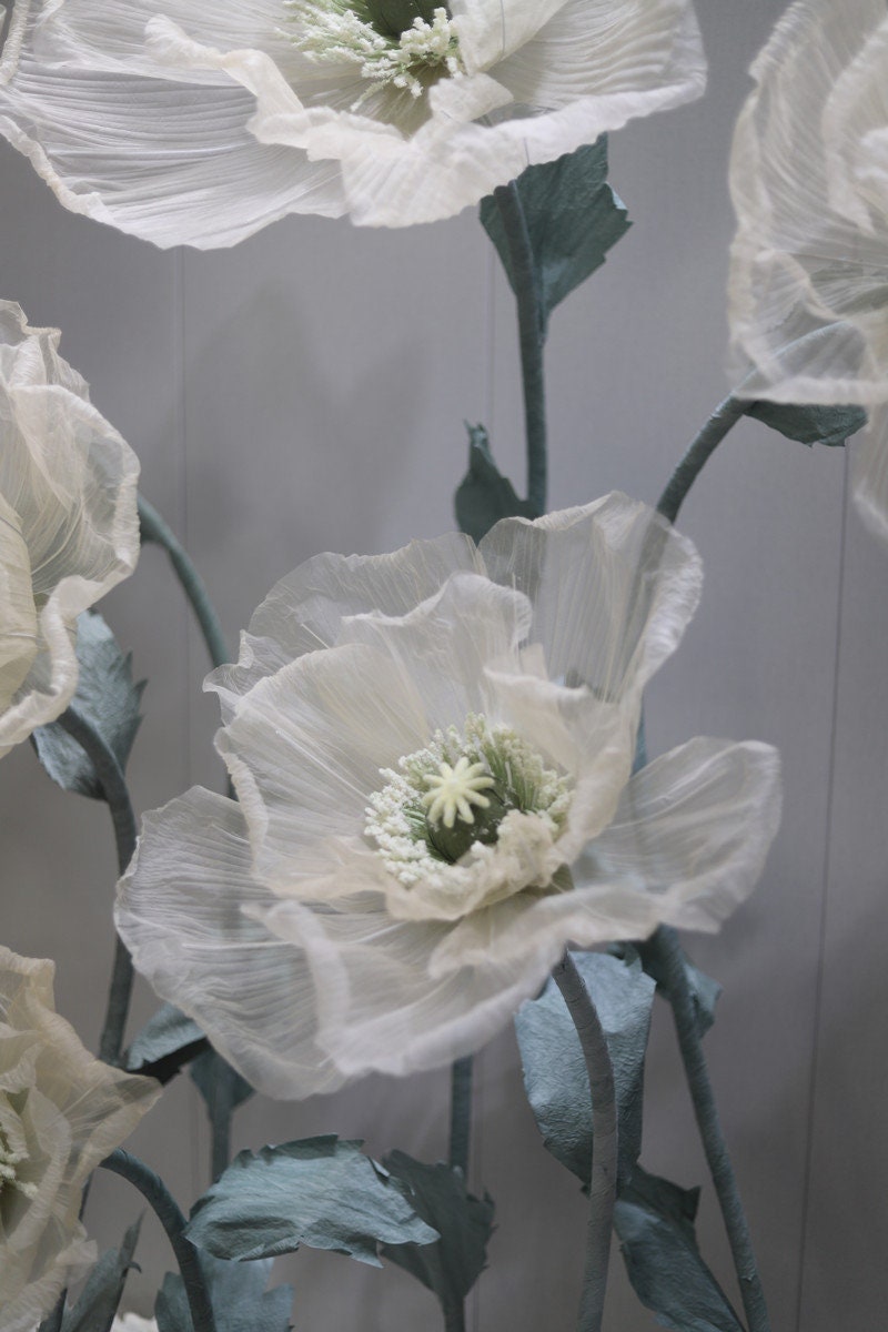 Free-standing Giant Silk Poppy Flower Set Wedding/event - Etsy