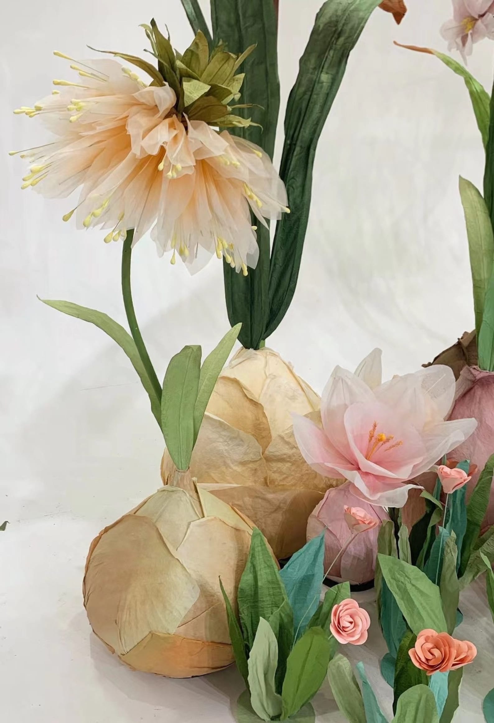 Whimsical Giant Handmade Silk Organza Flower Sets – Pastel Spring ...