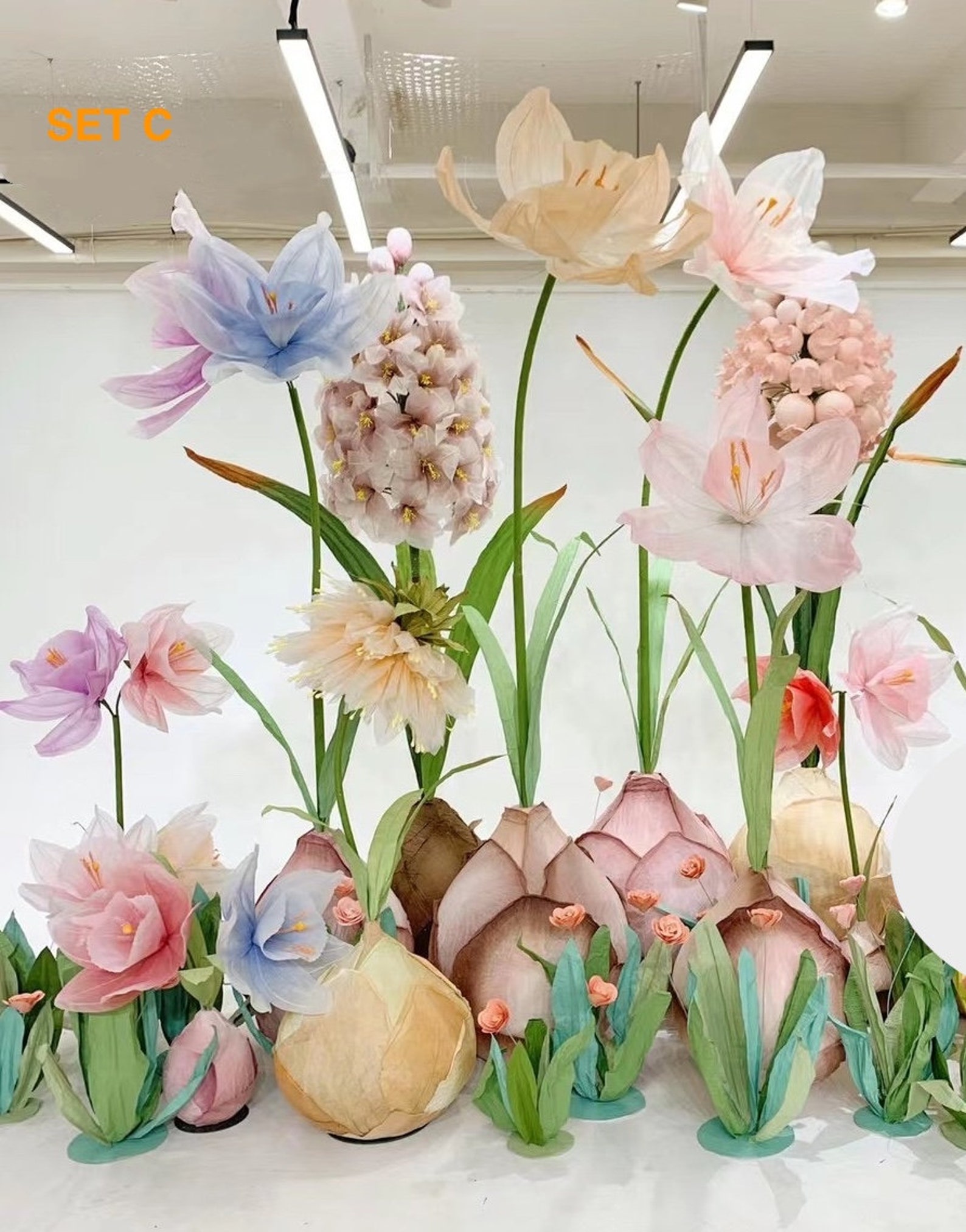 Free-standing Giant Organza Flower Set Event/ Retail Front - Etsy